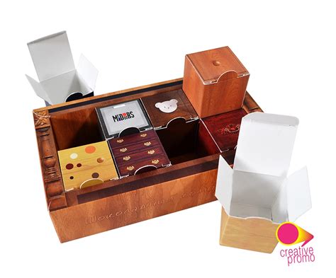 Креативная упаковка трансформер с выдвижными ящичками для конфет Креативные промо продукты