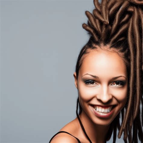 African American Woman With Skinny Dreadlocks · Creative Fabrica