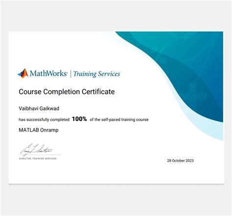 vaibhavi gaikwad on linkedin completed matlab course