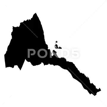 Eritrea Map Filled Hand Drawn Map Royalty Free 130382814