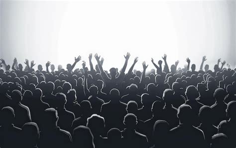 Crowd Cheering At A Concert Premium Ai Generated Image