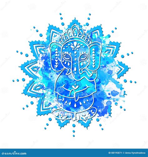 美丽的传染媒介卡片 向量例证 插画 包括有 艺术性 迪瓦卢 印第安语 欢乐 庆祝 神象 信念 88195871