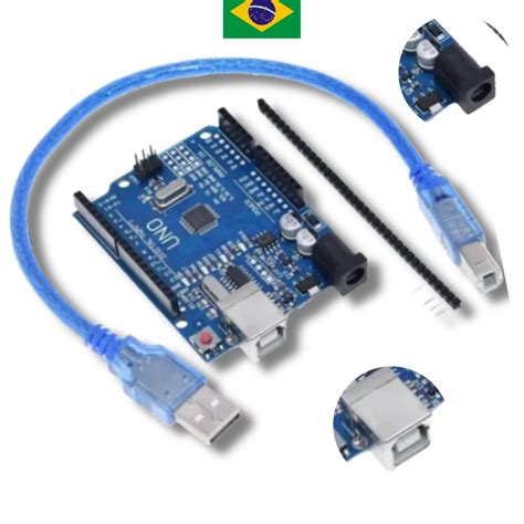 Arduino Uno R3 Para Projetos Elétricos Shopee Brasil
