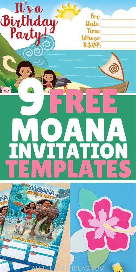 9 Diy Moana Invitation Ideas Free Templates