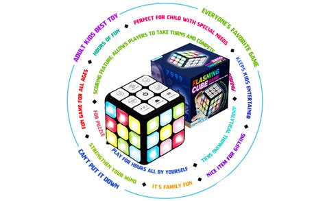 Amazon Com Skywin Puzzle STEM Memory Cube Game Entertaining Fun Unique Flashing Memory Cube