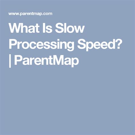 Slow Processing Speed Whats That Processing Speed Learning