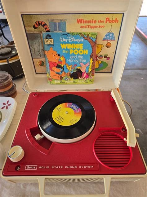 Rare Vintage 1970s Sears Winnie The Pooh Record Player 6274