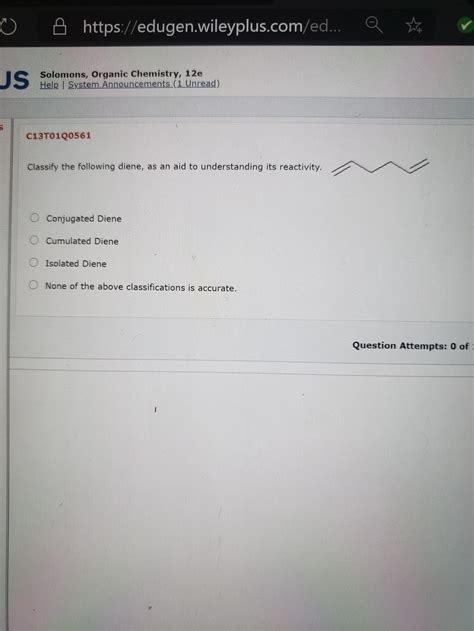 Answered Classify The Following Diene As An Aid Bartleby