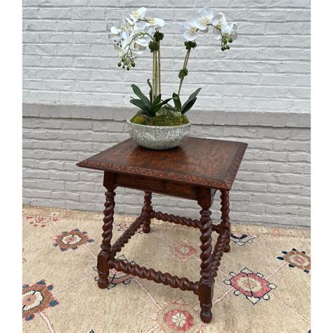 Theodore Alexander Jacobean Oak End Table For Sale At 1stdibs