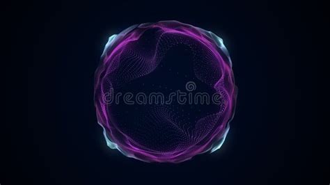 Abstract Sci Fi Sphere With Global Network Connections Futuristic