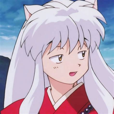 An Anime Character With Long White Hair Wearing A Red Shirt