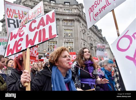 London Uk 10 March 2018 Thousands Of Women Take Part In The Annual