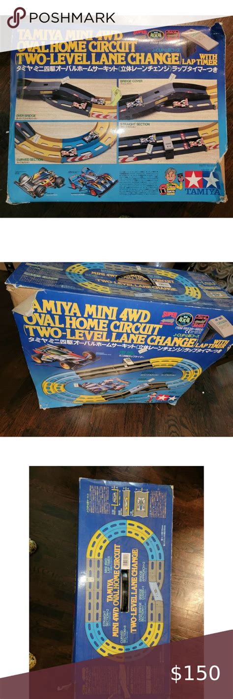 Tamiya Mini 4WD Oval Home Circuit With 3D Lane Change With Lap Timer