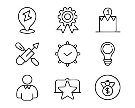 Premium Vector Set Of Skills Icon Line Art Skill Concept Development