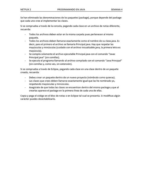 Netflix2 Programando En Java Semana 4 Pdf Java Lenguaje De