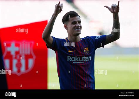 Barcelona Espana 08th Jan 2018 Presentation Of Philippe Coutinho As