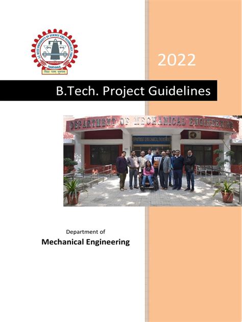 Btech Project Guidelines 2022 Pdf Academic Term Rubric Academic