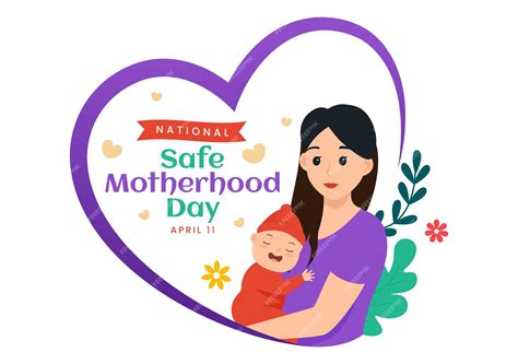 Premium Vector National Safe Motherhood Day Illustration With