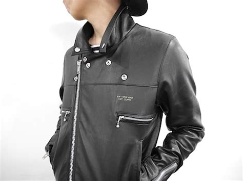 Undercover アンダーカバー 袖giz柄 シープスキンダブルライダース