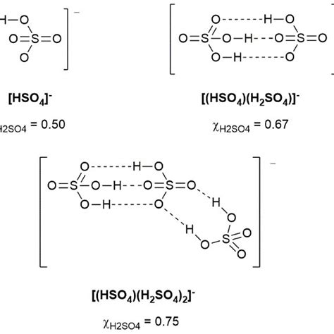 The Structure Of Anionic Species Based On Sulfuric Acid In Protonic Download Scientific