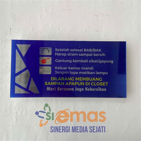 Jual Papan Akrilik Tanda Ruang Toilet Siswa Akrilik Toilet Guru Karyawan Tanda Kamar Mandi