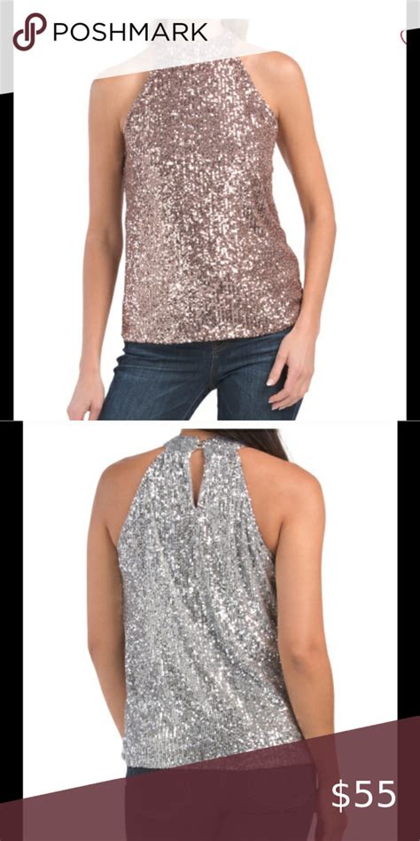 Cable And Gauge Sequin Halter Top Sequin Halter Top Sequin Halter