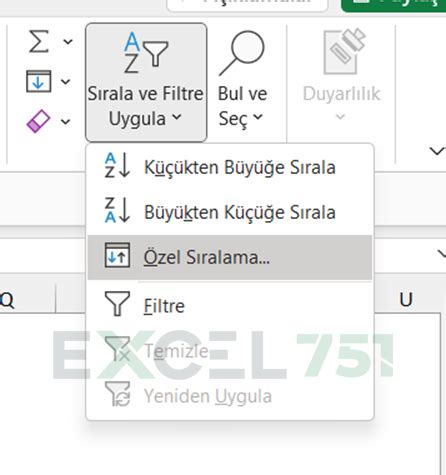 Excel de Sütunları Soldan Sağa Doğru Sıralama Yapma Sütunlar Nasıl Sıralanır Excel Blog
