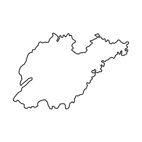 Shandong Province Map Administrative Divisions Of China Vector