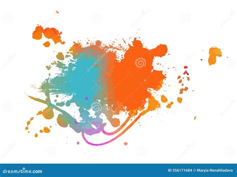 Multicolored Blot Object Vector Illustration Stock Vector