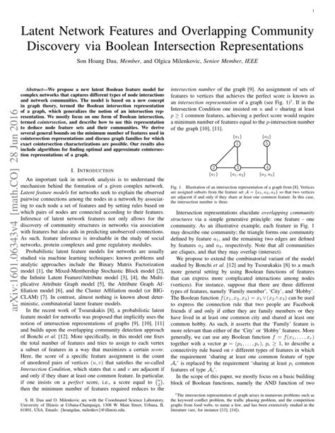 Pdf Inference Of Latent Network Features Via Co Intersection Representations Of Graphs