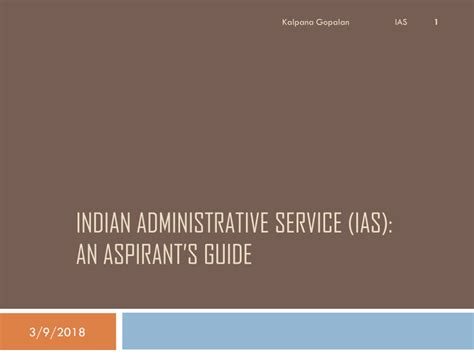 Pdf Indian Administrative Service Ias An Aspirants Guide