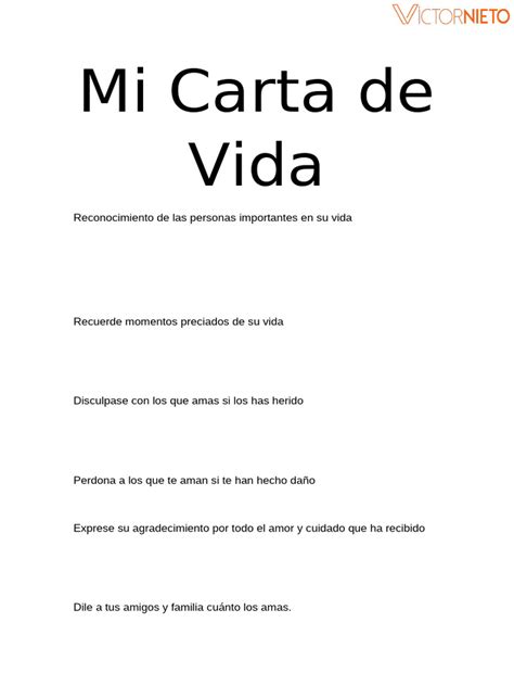 Mi Carta De Vida Pdf