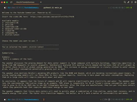 Summarize Youtube Videos Locally With Ollama And Python