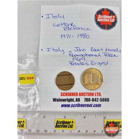Italy Tokens 2 Gettone Telefonico 1971 1980 Token John Robert