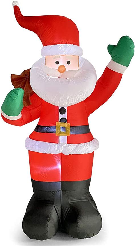 Coolwufan 6 Ft Christmas Inflatables Santa Claus With Ts Bag