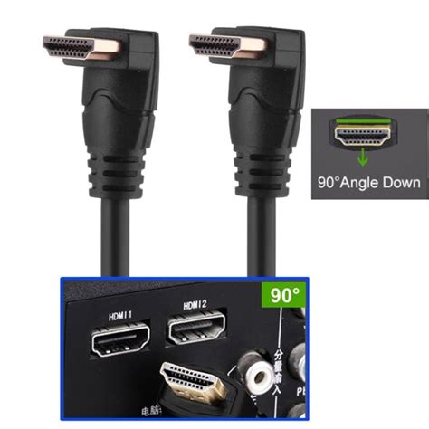 4k Hdmi Kabel 18 Meter Met Hoek Aansluiting 90 Graden Hoek Hdmi 2