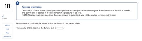 Solved Required Information Consider A 210 Mw Steam Pow
