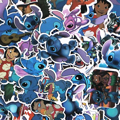 50 шт Стич Забавный ПВХ Скрапбукинг для домашнего декора Настенный ноутбук телефон багаж