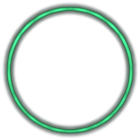 Brillante Neón Circulo Para Tu Decoración Neón Luz Redondo Marco