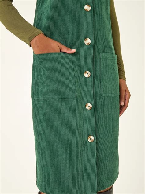 Buy Roman Green Corduroy Pinafore Midi Dress From Next Greece