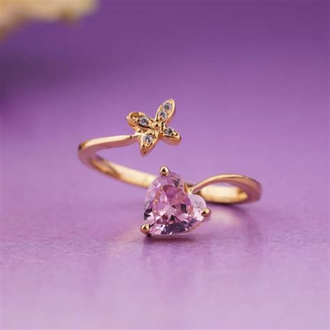 Golden Open Heart Stackable Ring Golden Open Heart Stackable Ring