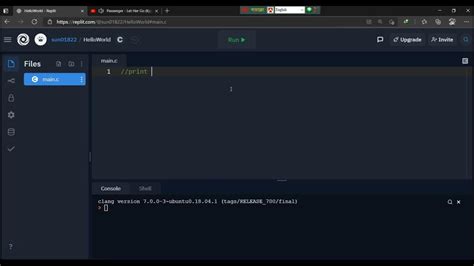 Simple Hello World Using C Program Youtube
