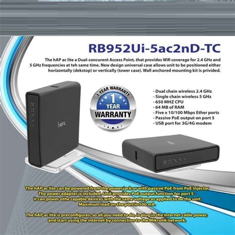 Promo Mikrotik Rb952Ui 5Ac2Nd Tc Router Wireless Hap Ac Lite Tc Diskon 10 Di Seller Ghazlan