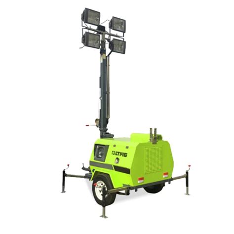 Construction Mobile Outdoor Light Tower Trailer Mounted Diesel Generator Mobile Lighting Tower