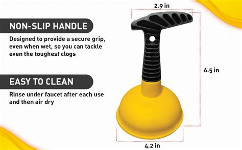 Plungeroo Sink Plunger Powerful Mini Plunger With Short Handle Easy