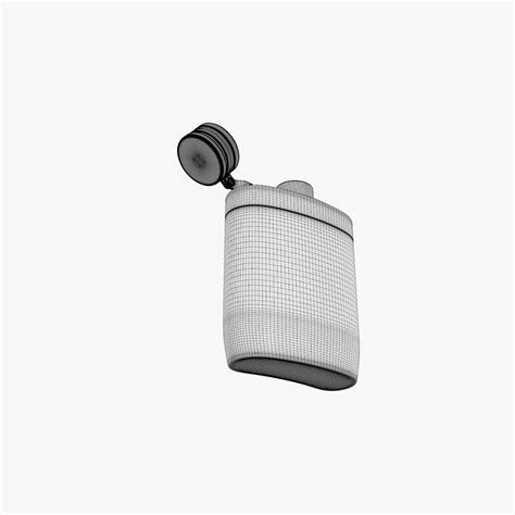 Flask Liquor Stainless Steel Plastic Wrap Open 3d Model Download