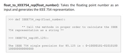 solved float to ieee754 rep float number takes the