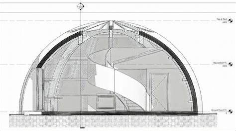 Circle Architecture Design Concept Circle House Architectural Section