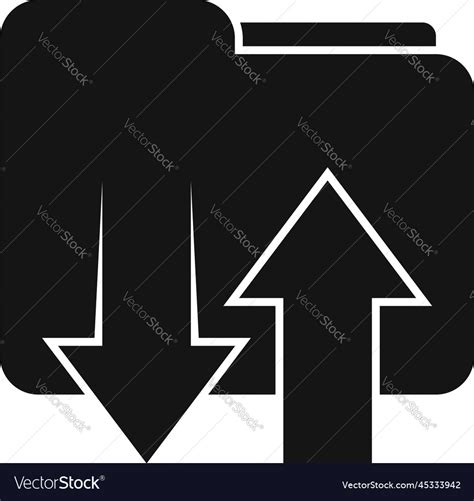 Folder Storage Icon Simple Backup Data Royalty Free Vector