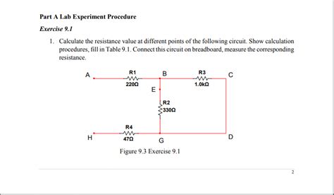Solved Part A Lab Experiment Procedure Exercise Chegg